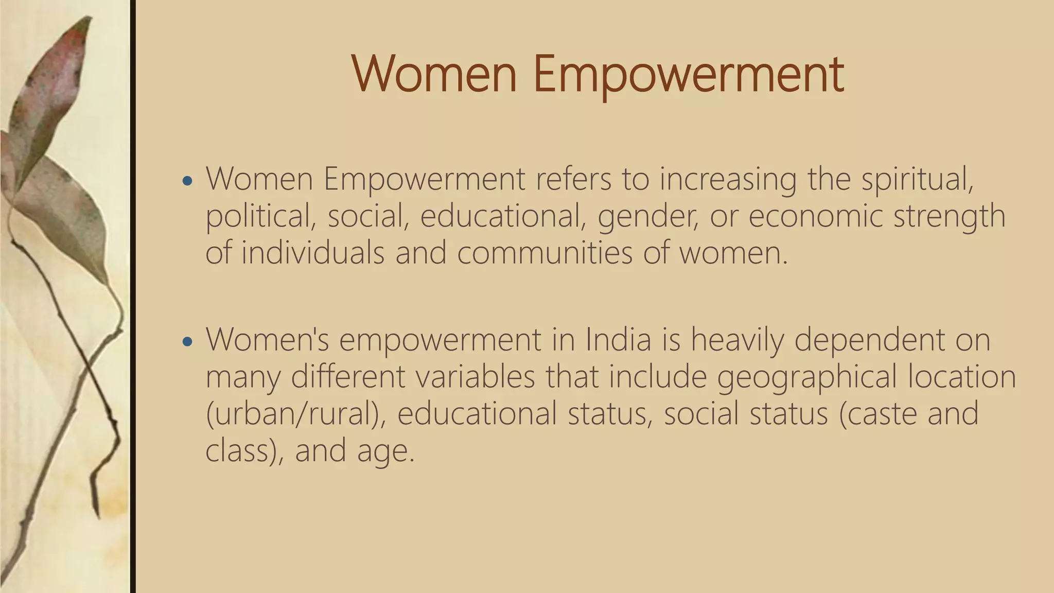 Women empowerment presentation | PPTX