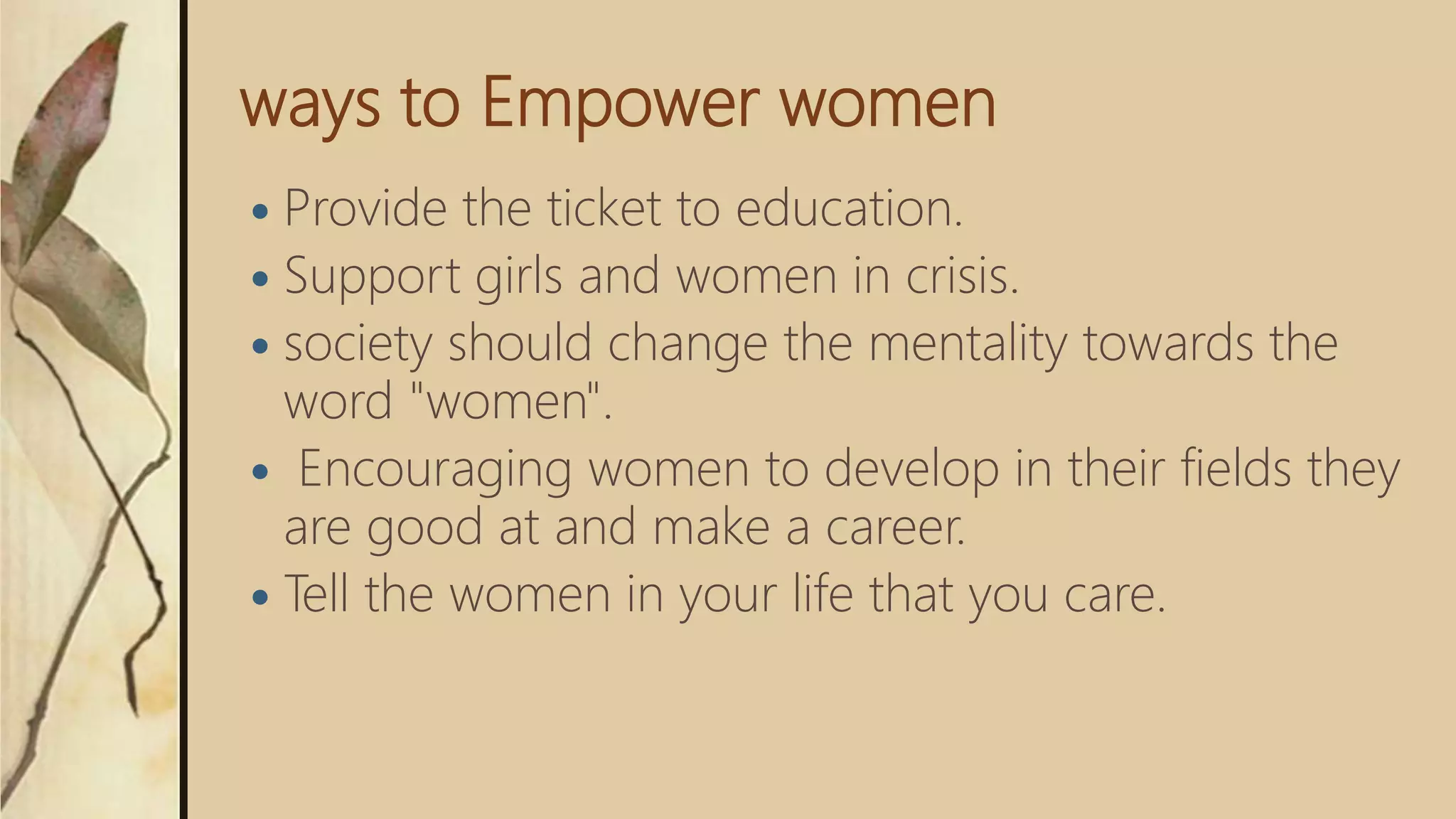 Women empowerment presentation | PPTX