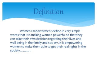 Women empowerment | PPT