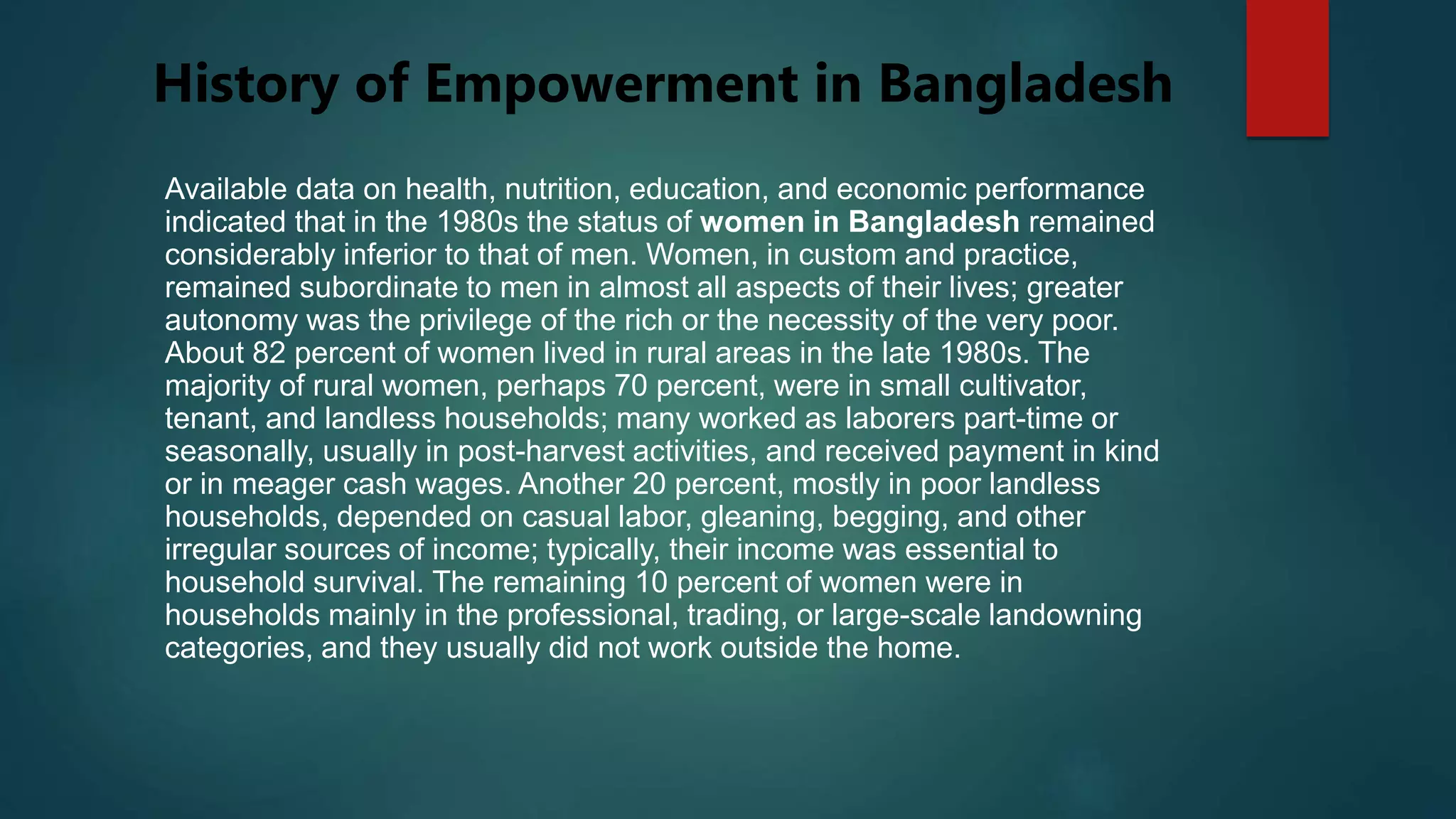 Women empowerment in bangladesh | PPTX