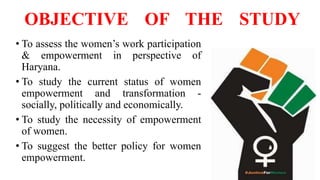 Women empowerment research paper | PPTX