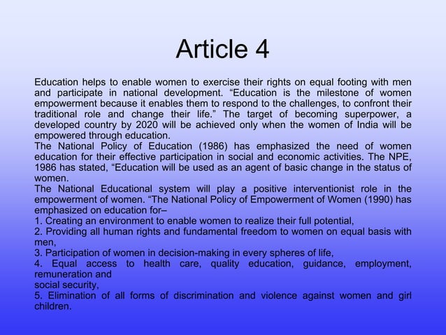 Enhancing Women Education:A step Towards Equality | PPTX | Women\'s ...