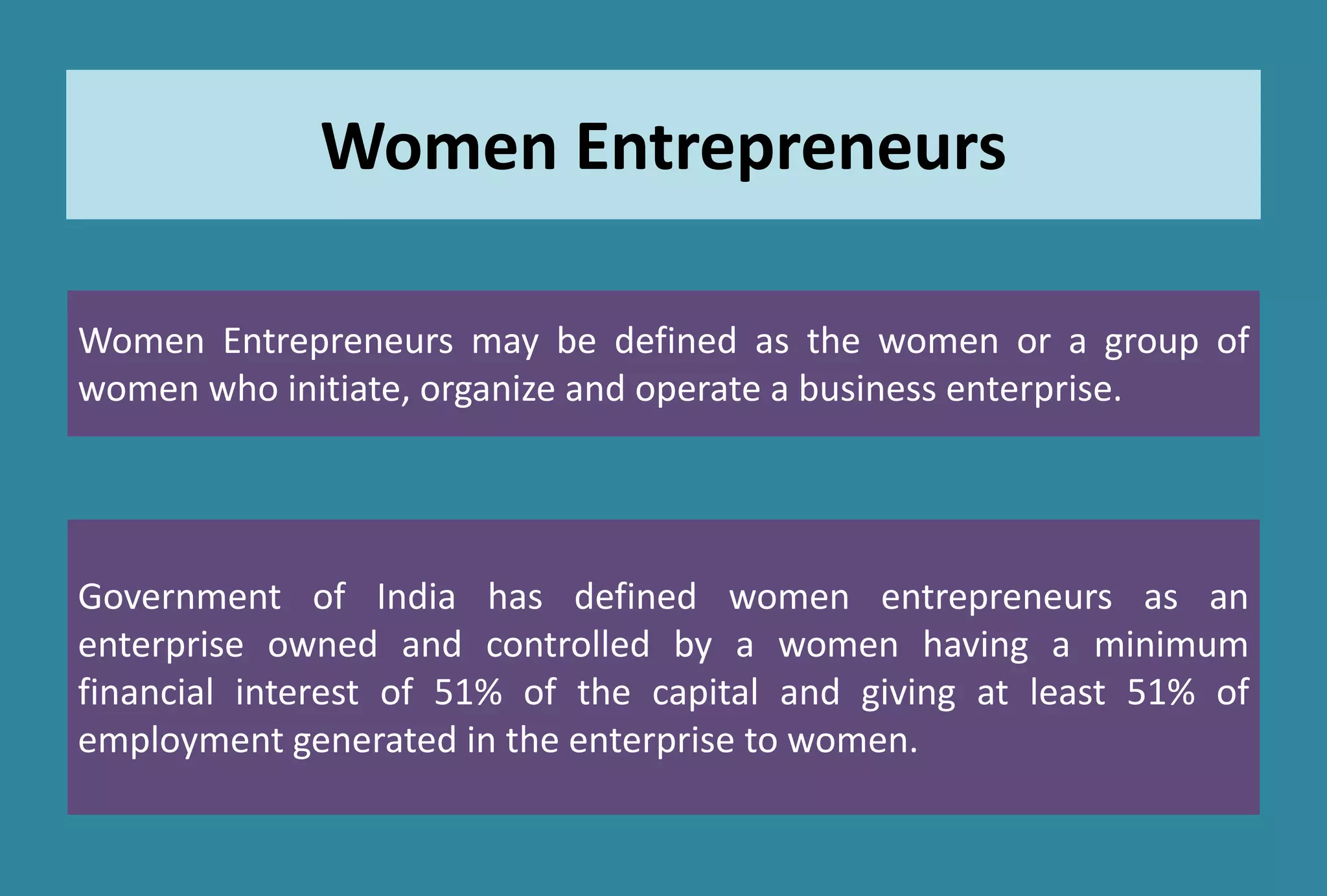 Women entrepreneurship in India | PPTX