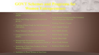 Women entrepreneurs problems and prospects | PPTX