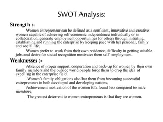 Women entrepreneurship | PPTX