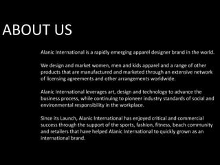 Women fitness wear from the house of alanic | PPTX