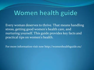 Women health guide | PPT