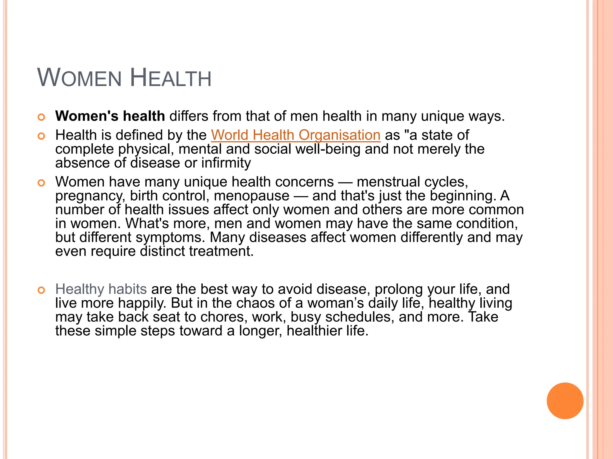 Major concern of Women Health Issues.ppt