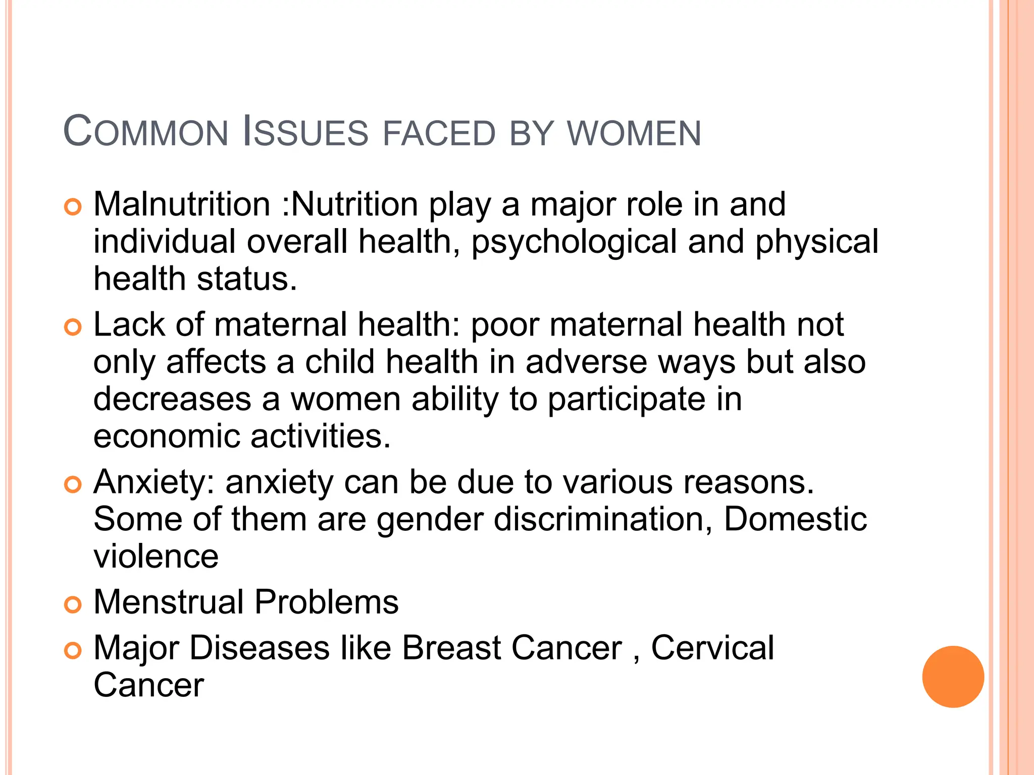 Major concern of Women Health Issues.ppt