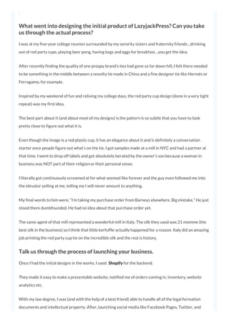 Lazyjackpress |$20K/Month Business Selling Bow ties and cheeky ...