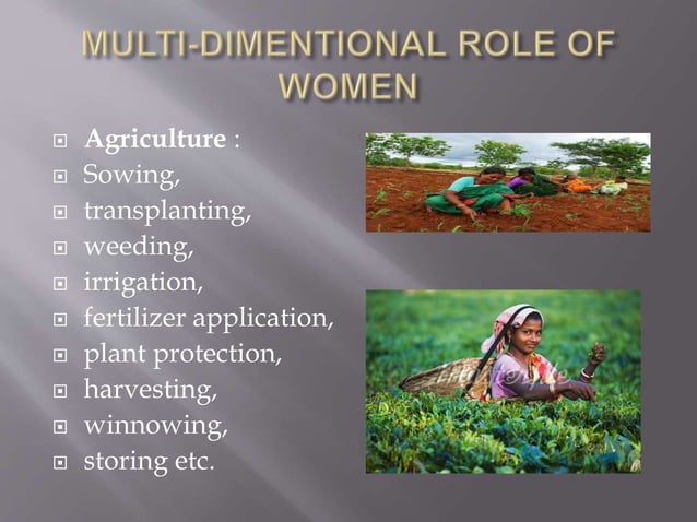 Women role ,problems,solution in agricu;ture | PPTX | Agriculture ...