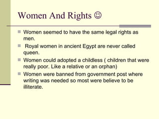 Women in ancient egypt | PPT