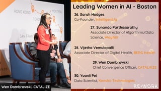 30 Influential Women Advancing AI in Boston | PPT