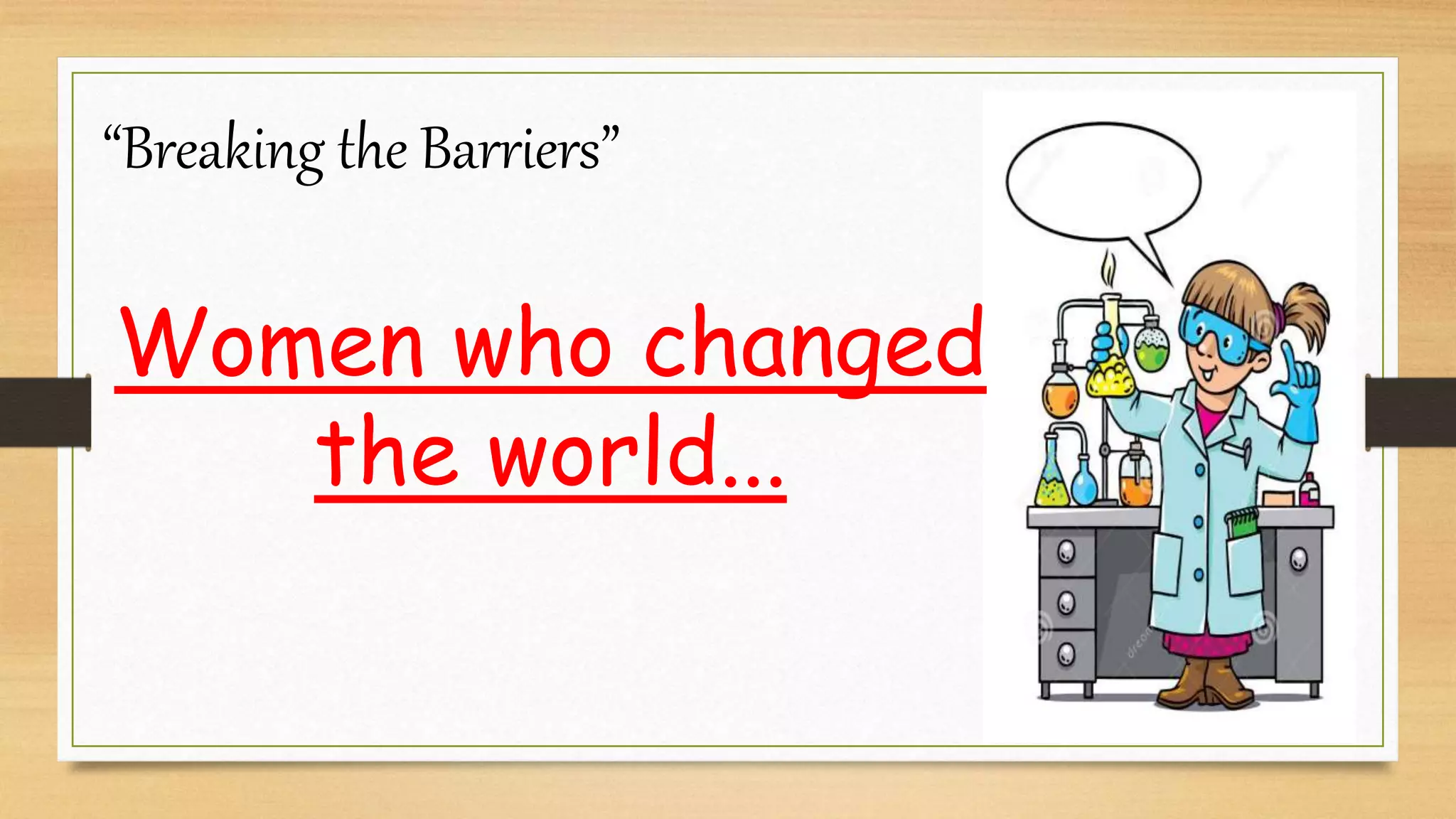 Women in chemistry | PPTX