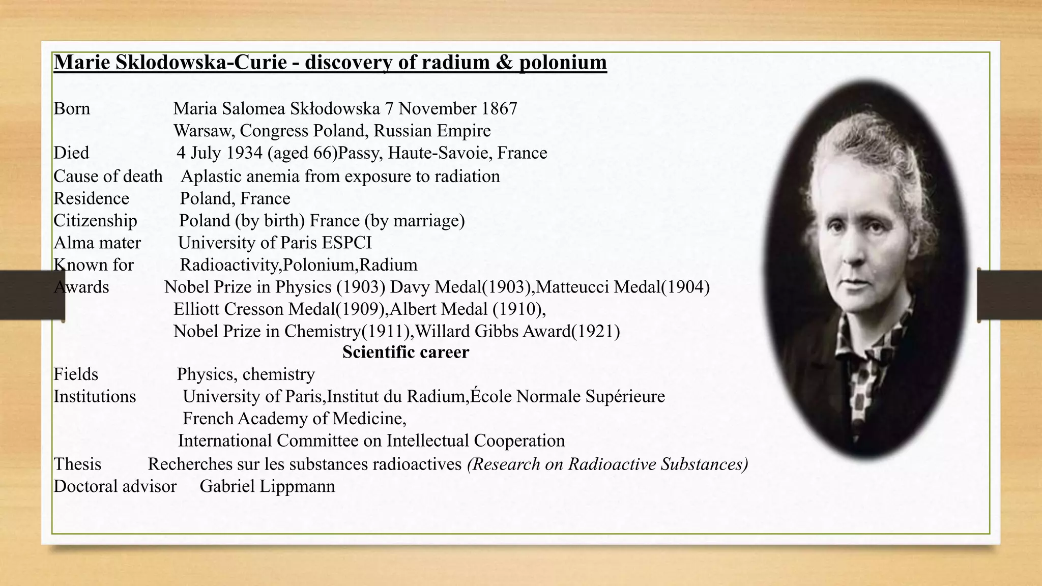 Women in chemistry | PPTX