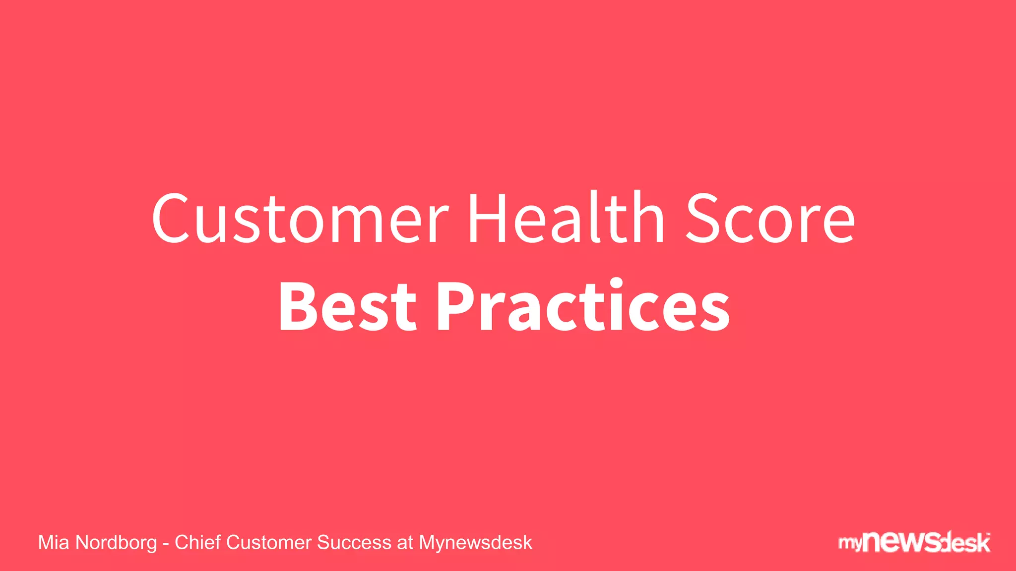 Customer Health Scores; Best Practices | PPT