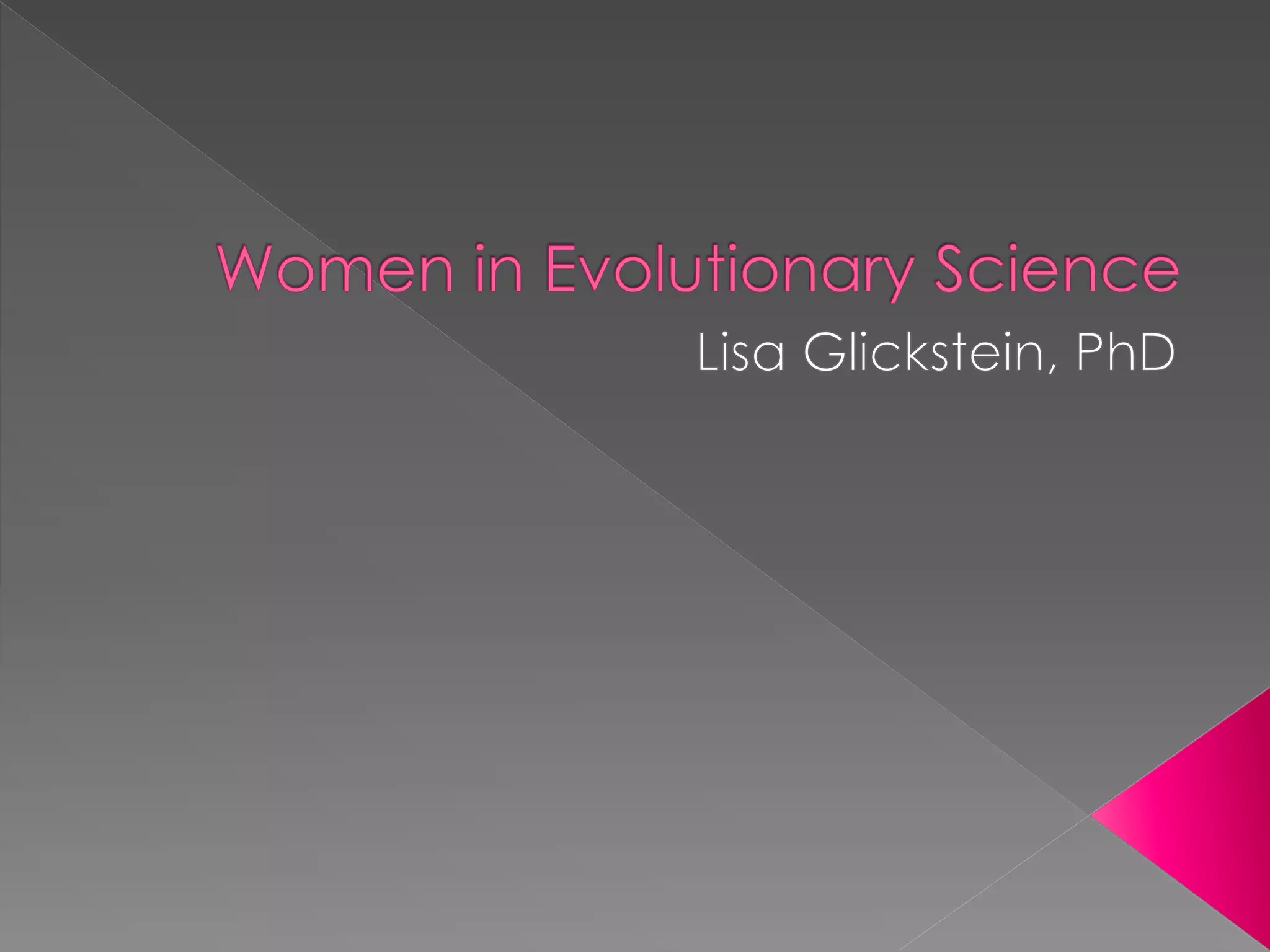 Women in Evolutionary Science | PPT