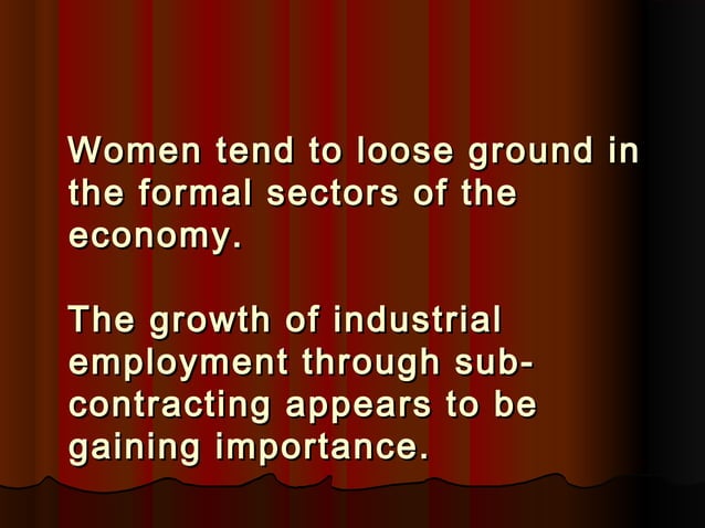 Women in informal sector (2) | PPT