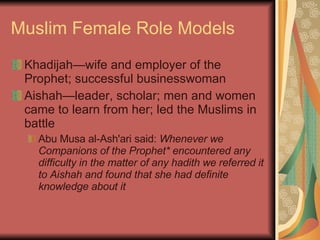Role Of Muslim Women In Islam