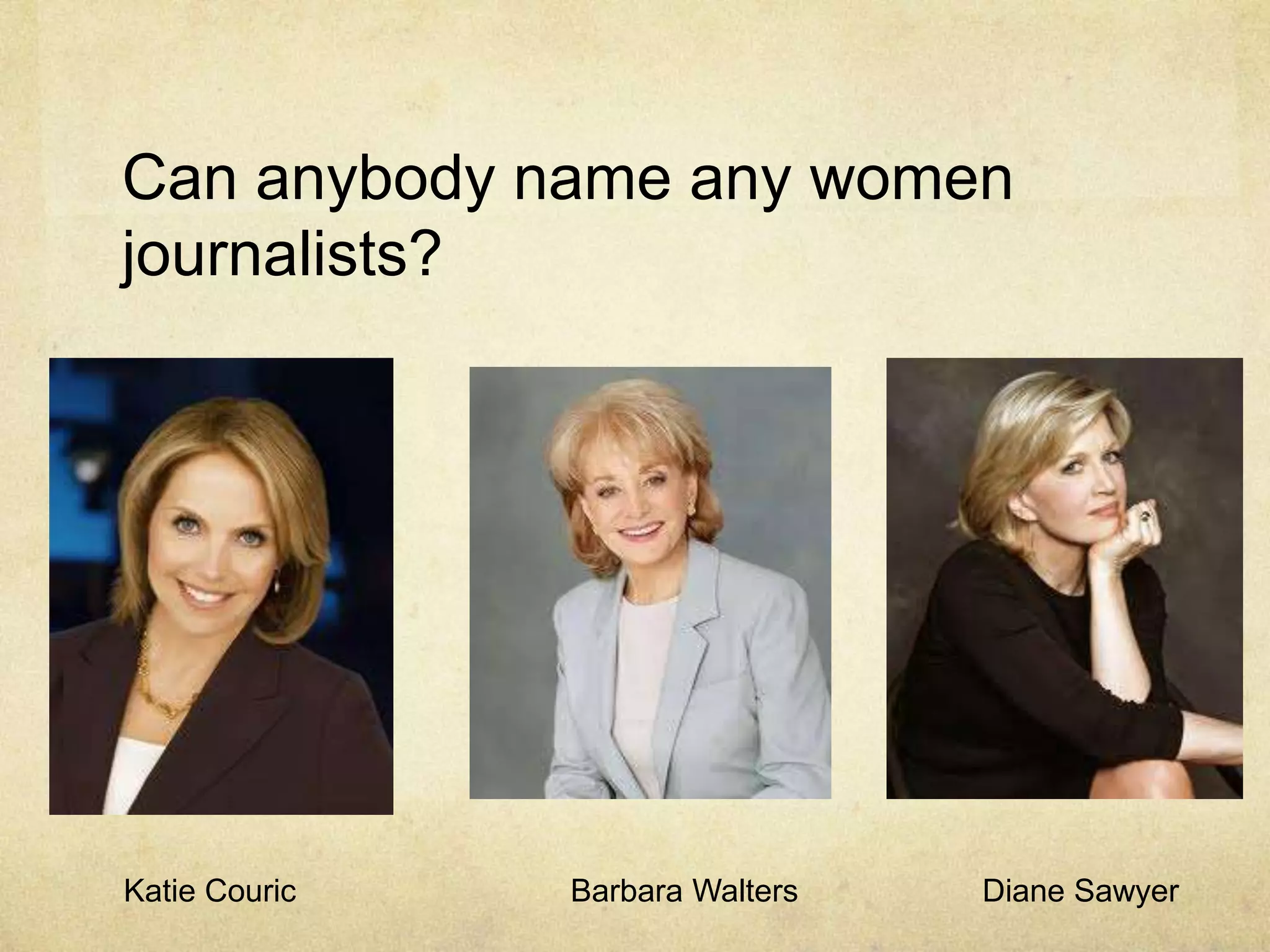 Women in journalism | PPTX