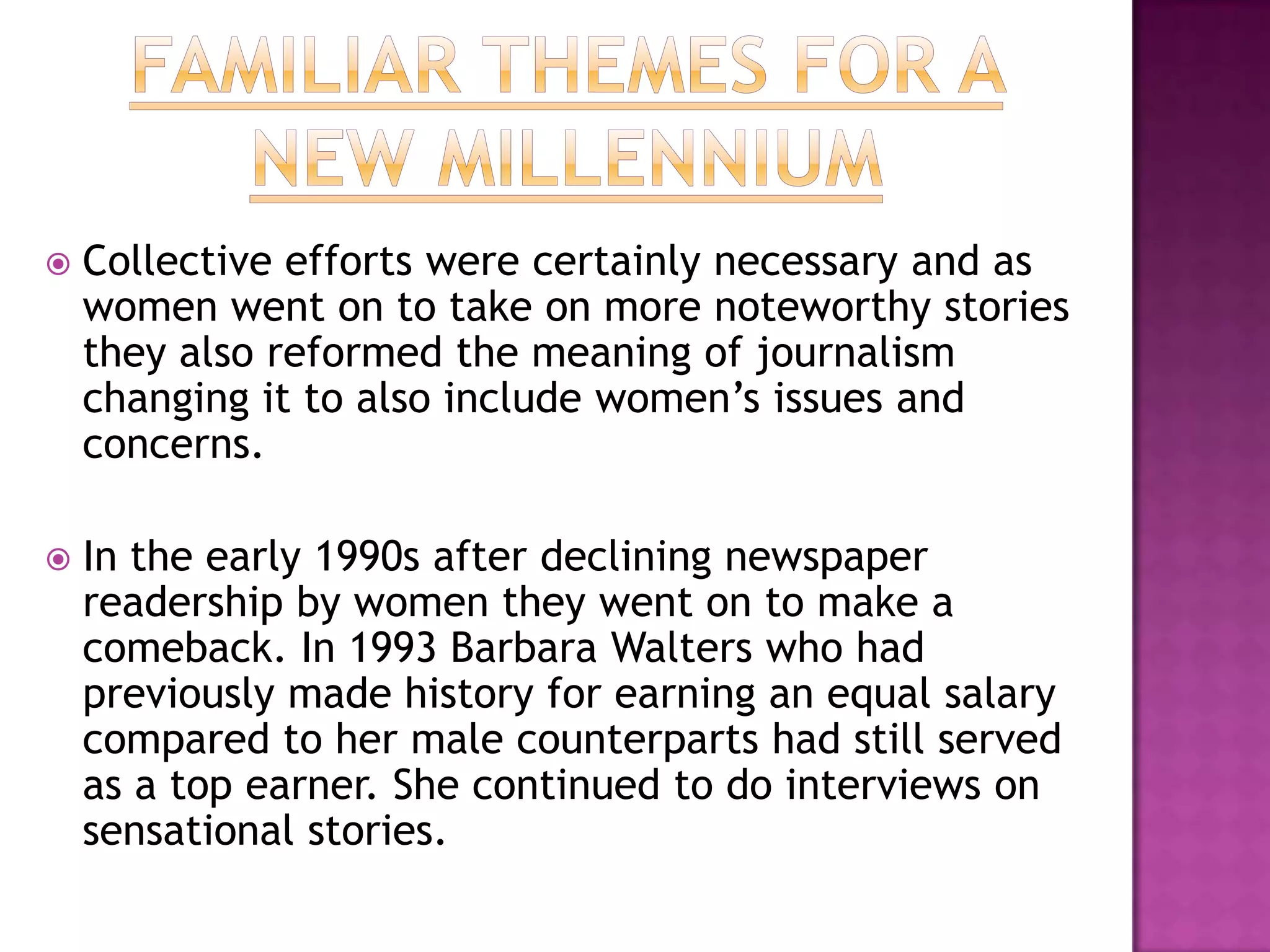 Women in journalism ppt | PPTX