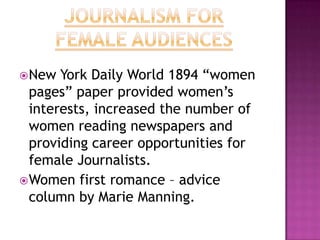 Women in journalism ppt | PPTX