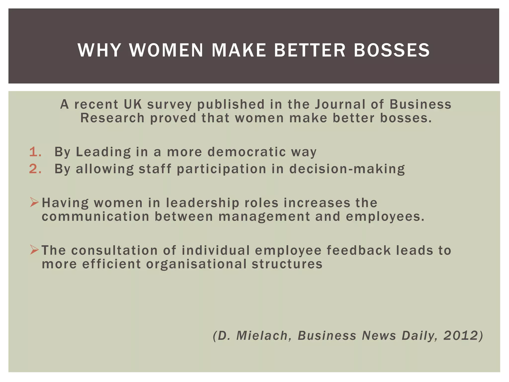 Women in leadership | PPTX