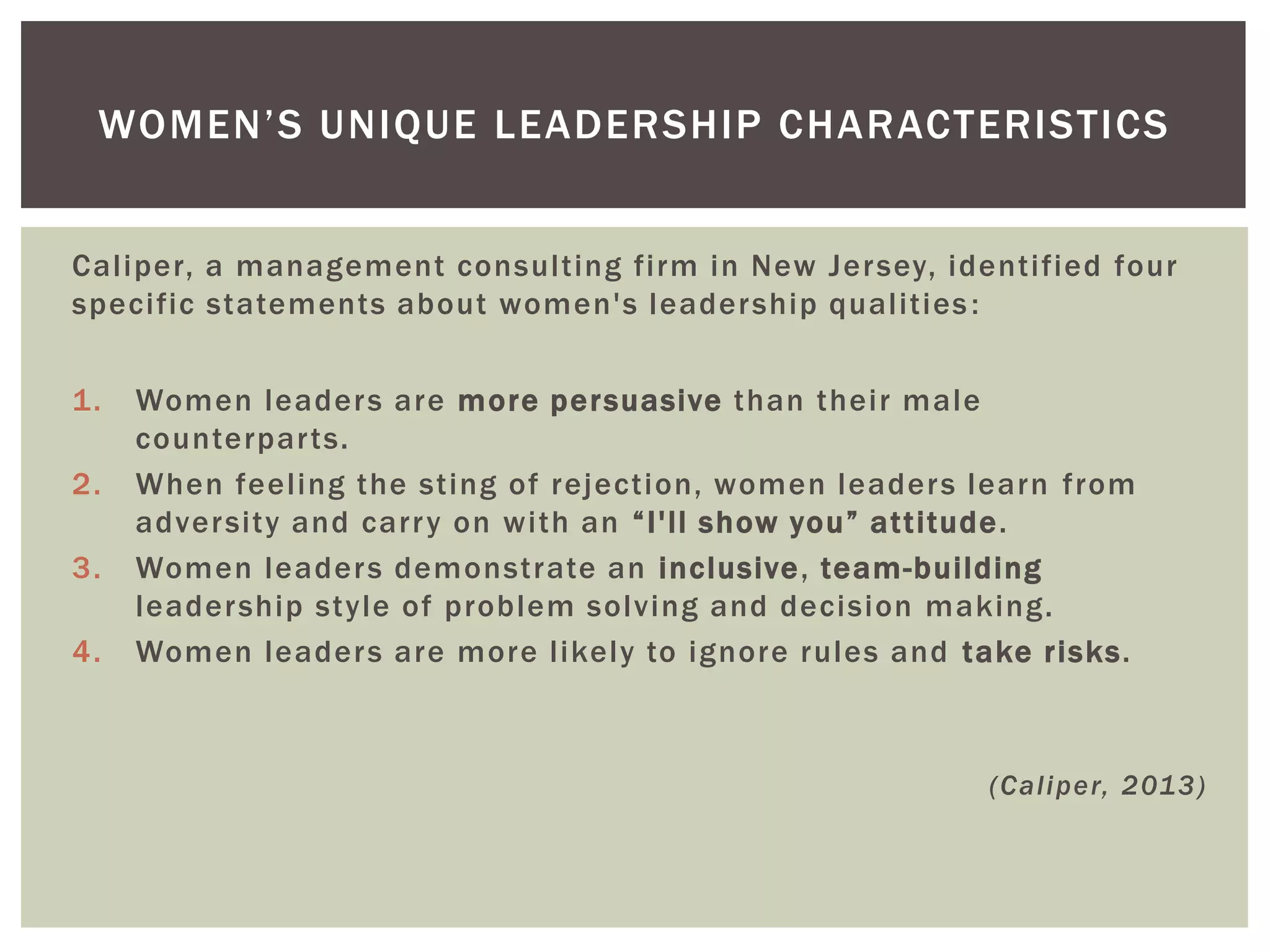 Women in leadership | PPTX