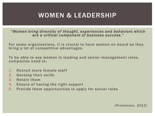 Women in leadership | PPTX