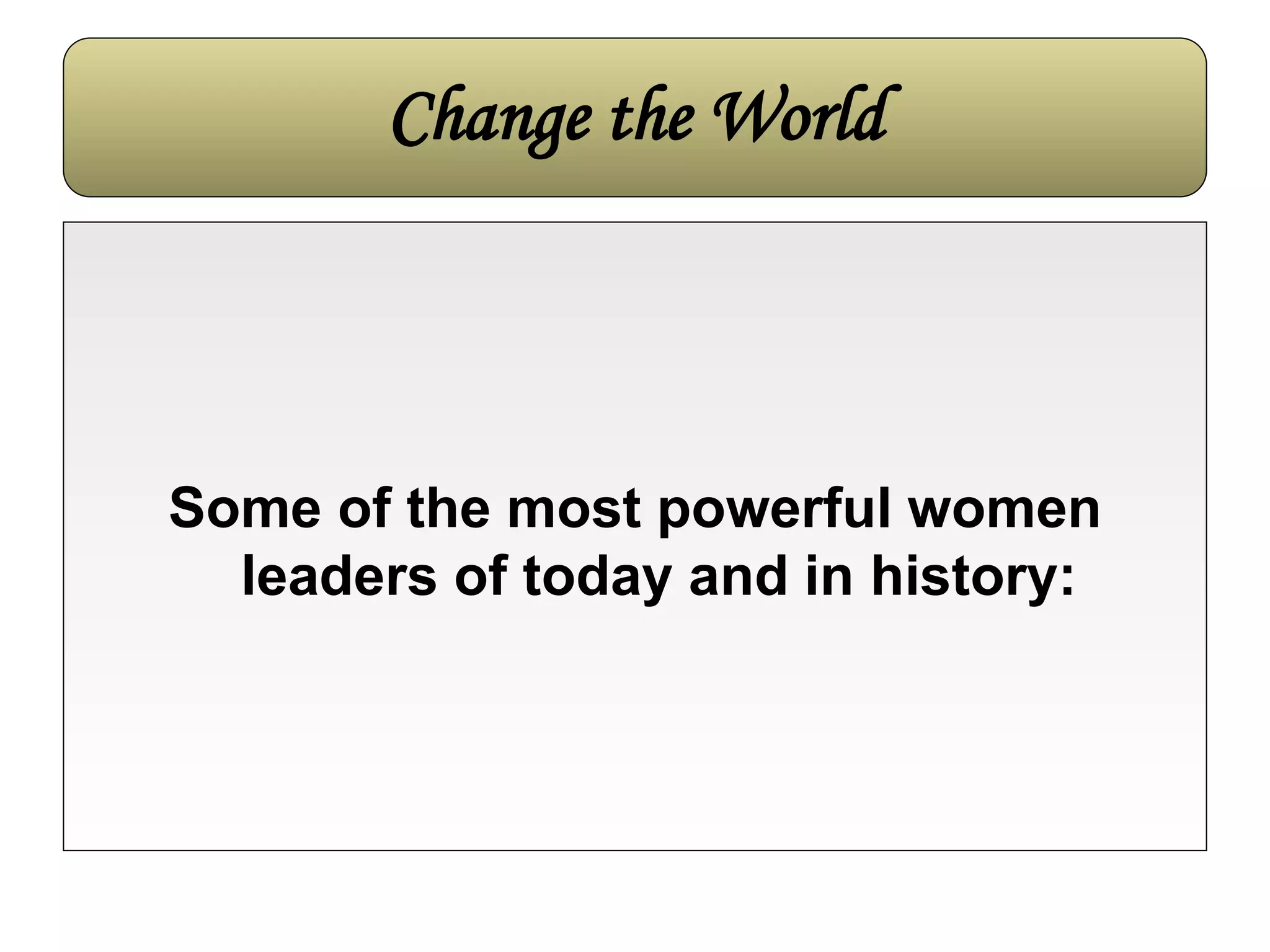 Women in Leadership | PPT