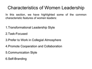 Women in Leadership | PPT