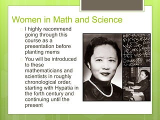 Women in math and science | PPTX