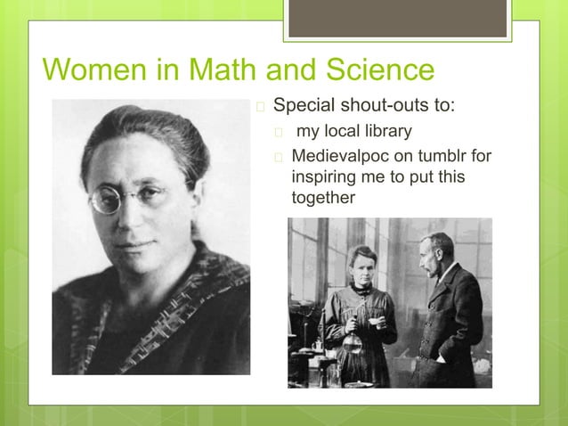Women in math and science | PPTX