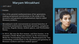 Women in mathematics | PPTX