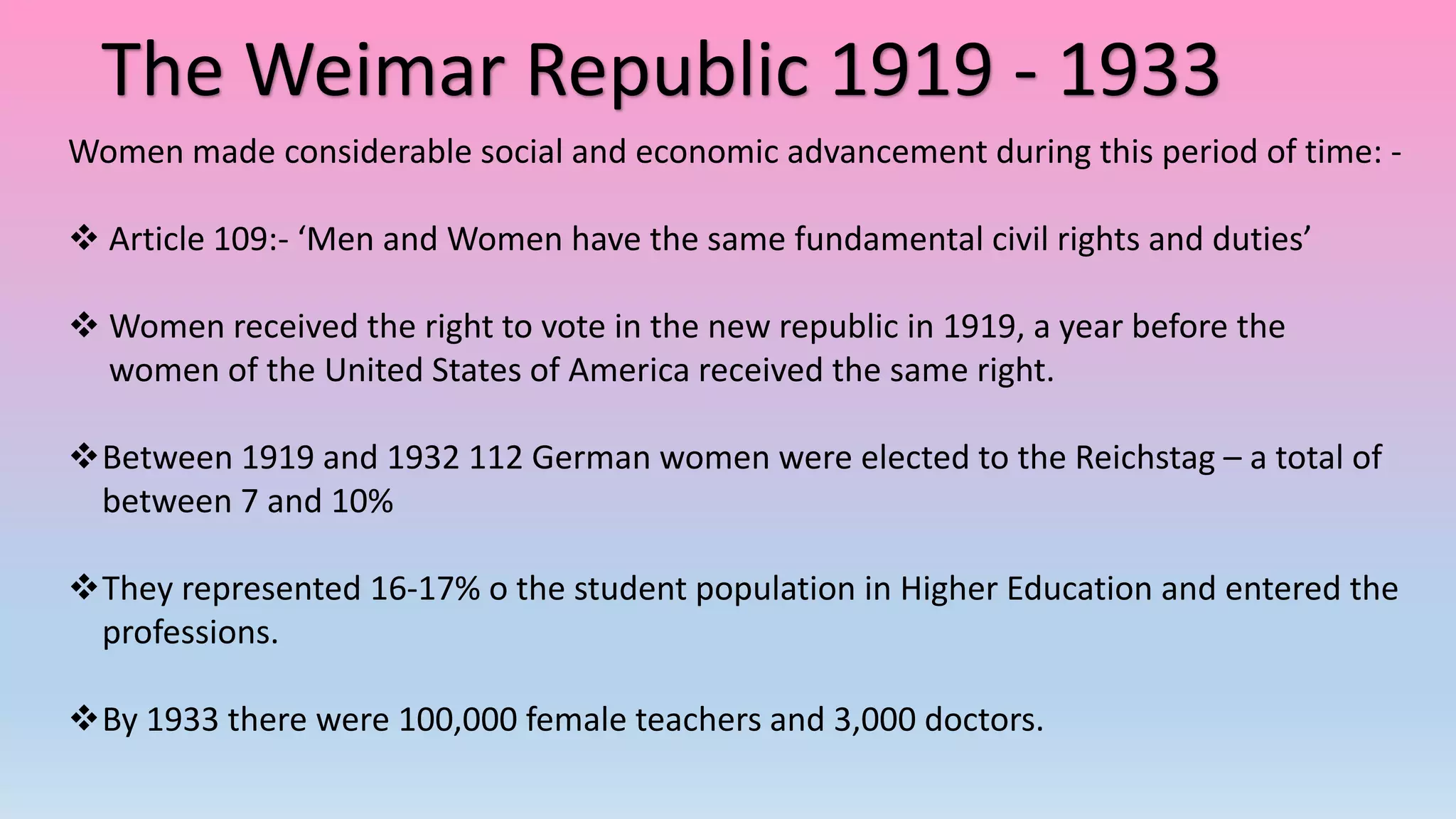 Women in nazi germany | PPTX