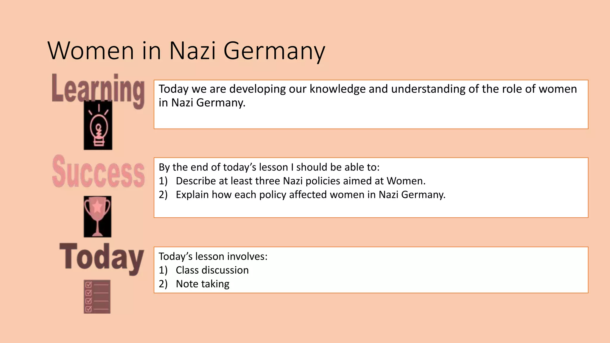 Women in nazi germany | PPTX