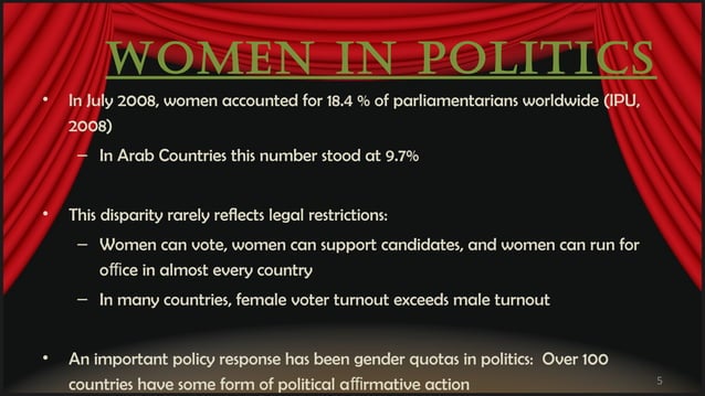 Women in politics | PPT | Civic affairs | Politics