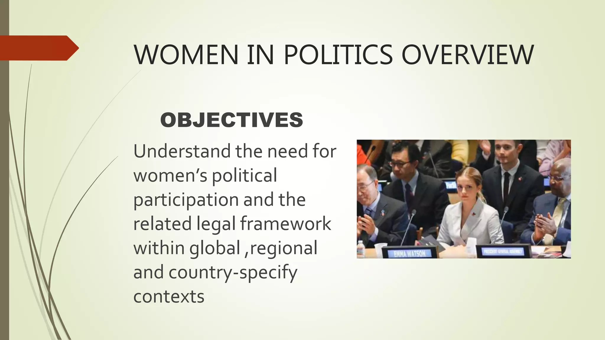 Women in politics overview | PPTX
