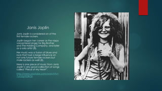 Women in Rock and Roll | PPTX