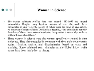 Women in Science | PPT