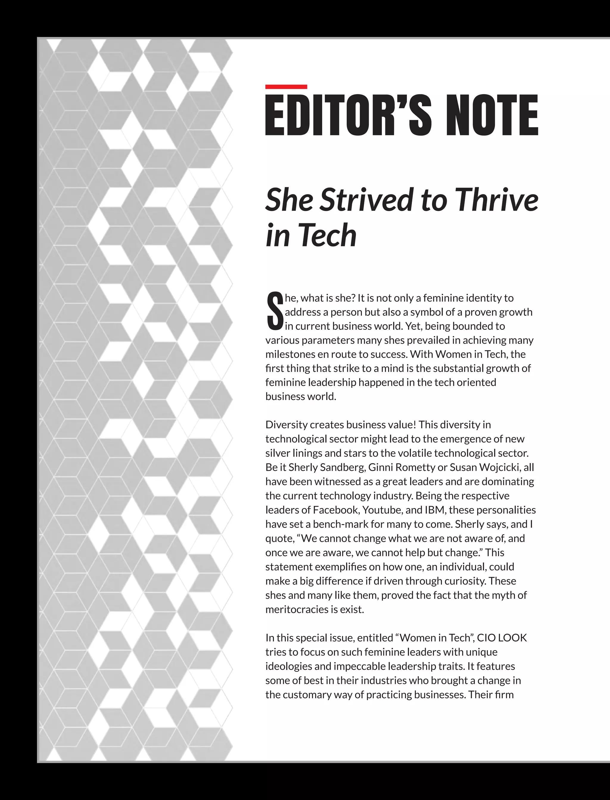 Women in Tech 2019 | Business Magazine | PDF | Technology Industry | Industries