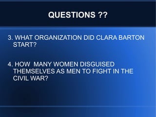 Women in the civil war | PPT