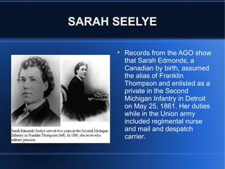 Women in the civil war | PPT