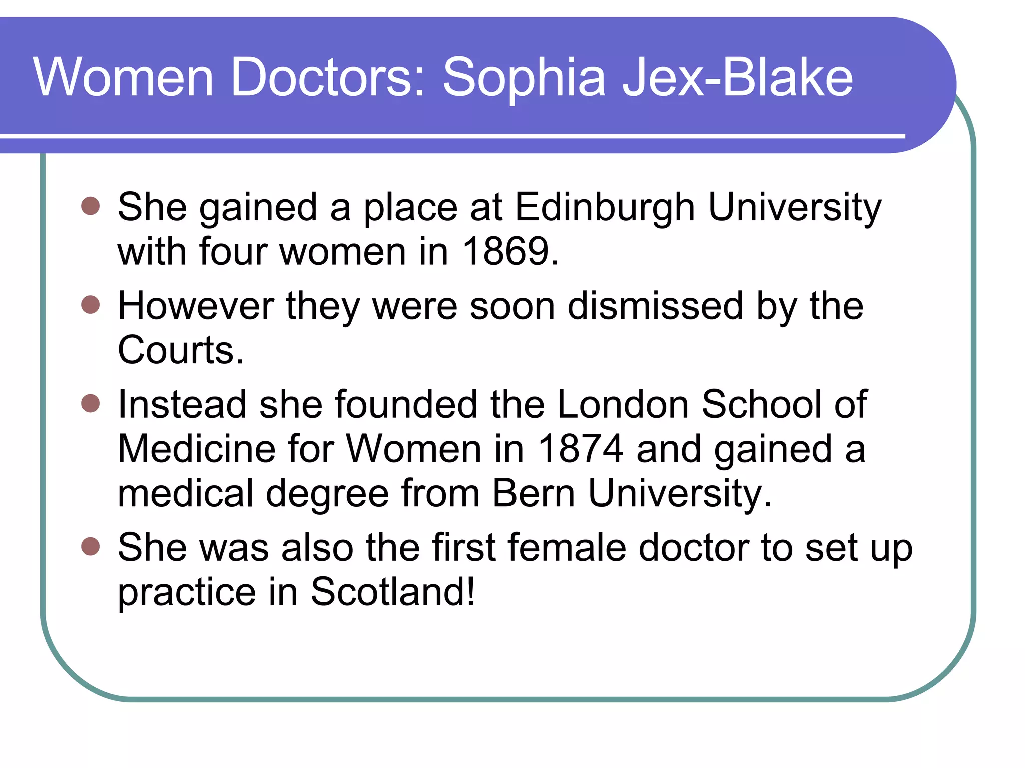 Women In The Medical Profesion | PPT