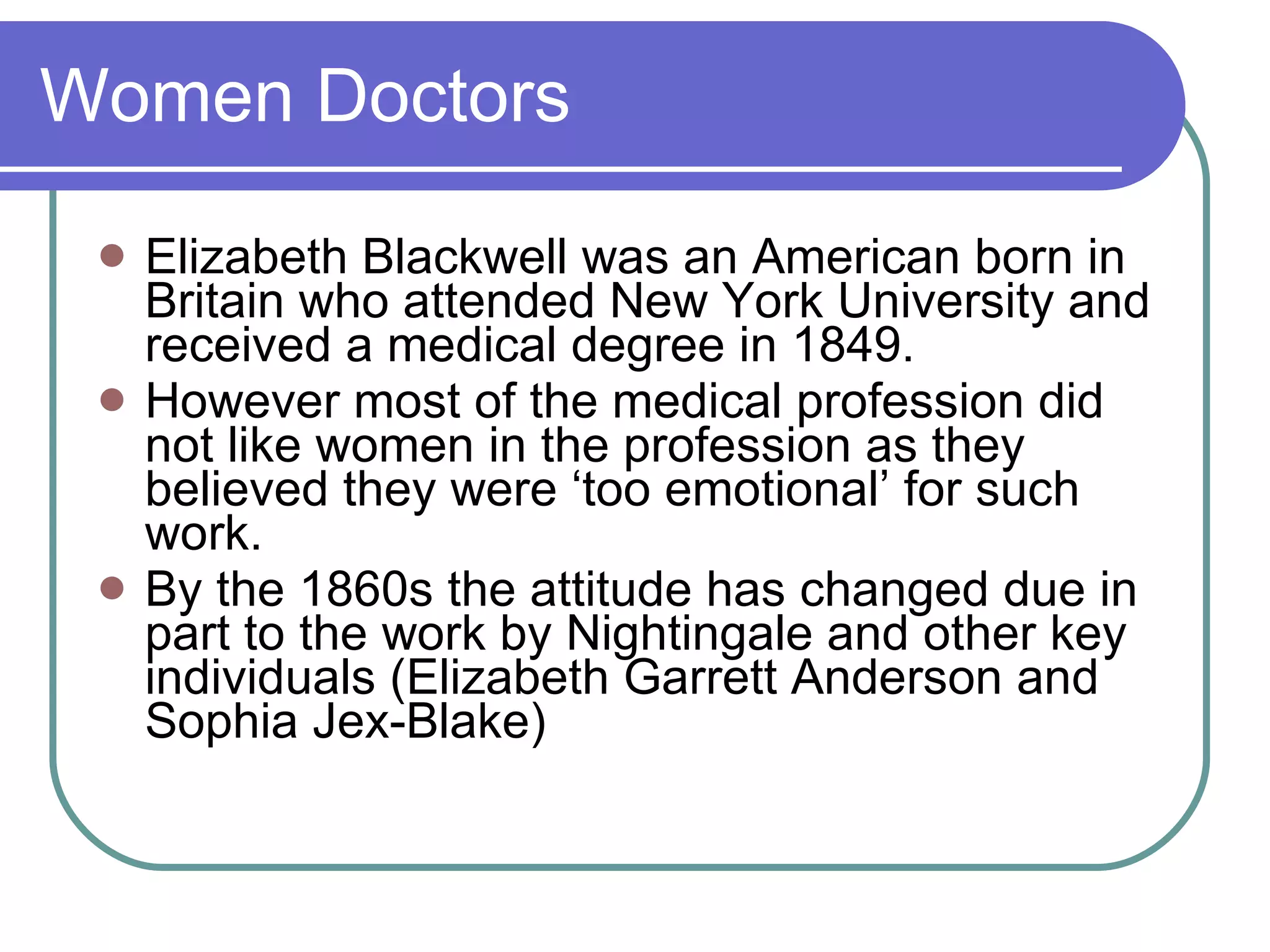 Women In The Medical Profesion | PPT
