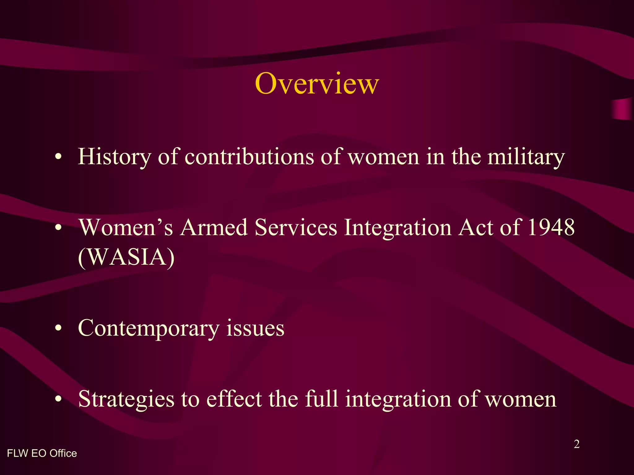 Women in the military | PPTX