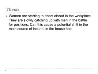 Women in the workplace | PPTX