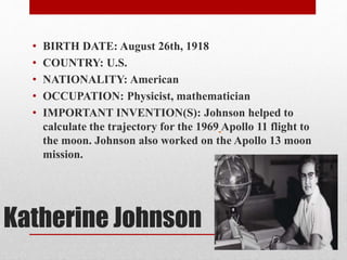 Women Inventors PPT | PPTX | Chemistry | Science