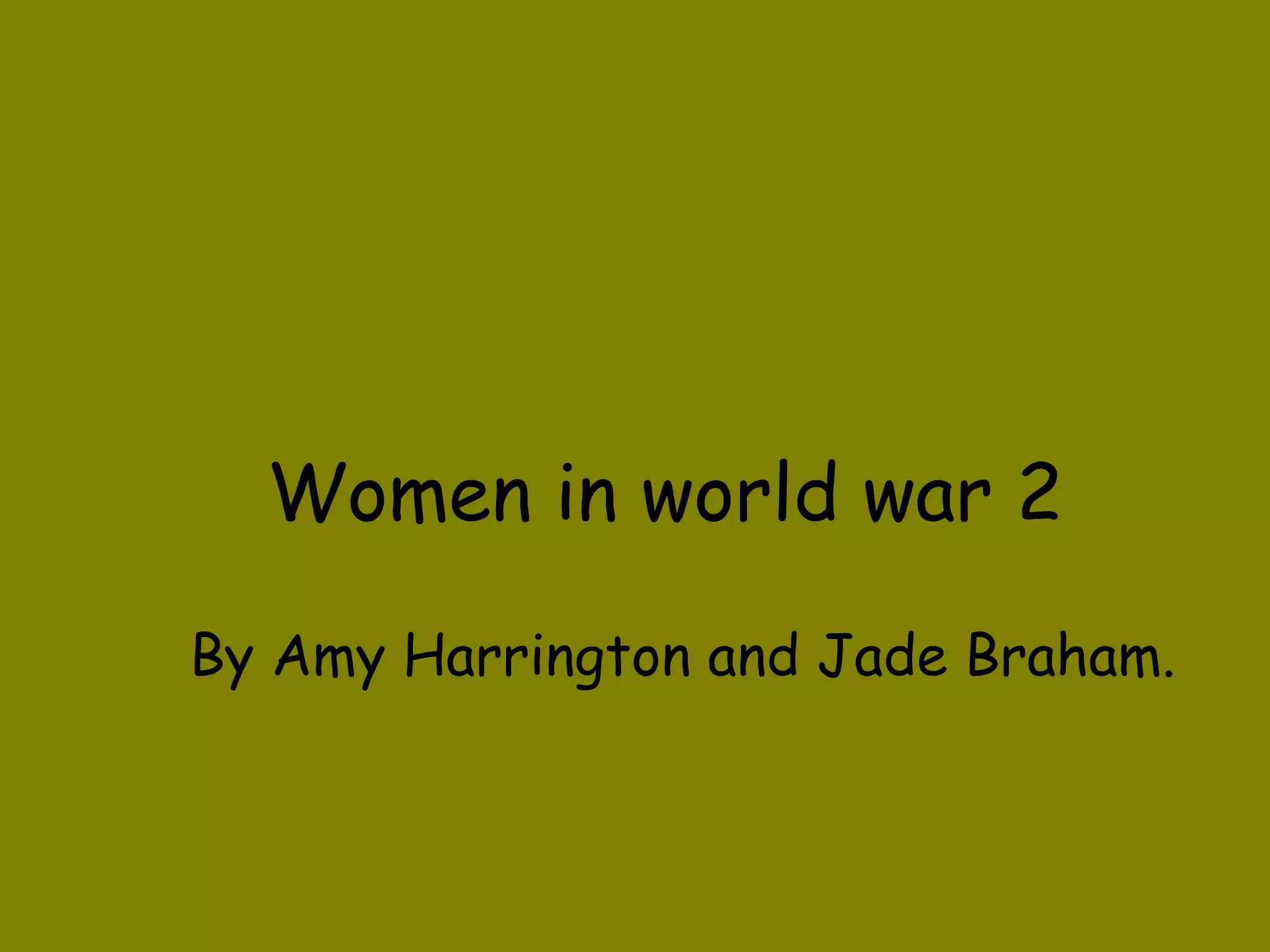 Women in World War II | PPT
