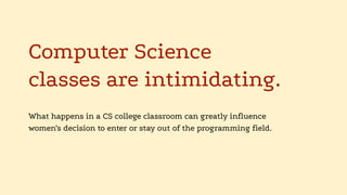 For and Against Women in Computer Science | PPT